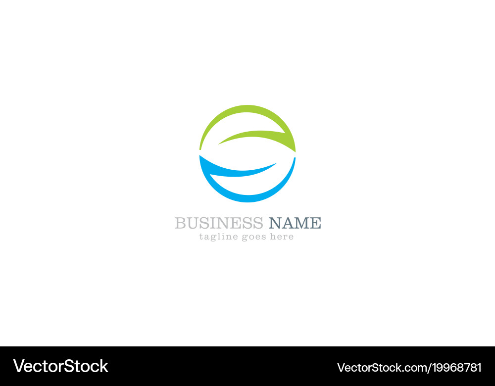 Circle round ecology business logo Royalty Free Vector Image