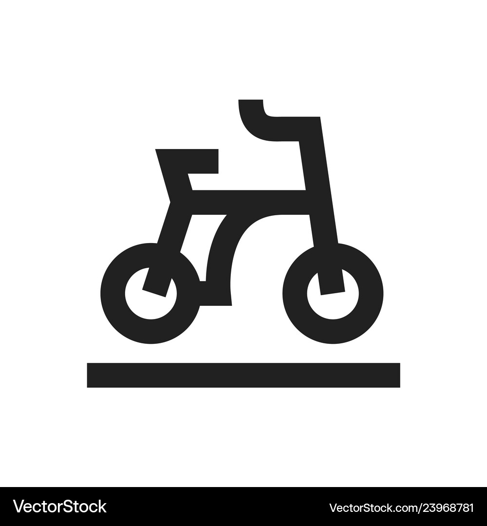 Concept of bicycle icon black Royalty Free Vector Image