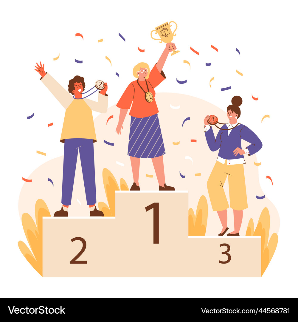 Happy Person Winner Winner, Happiness Creative Symbol Concept.