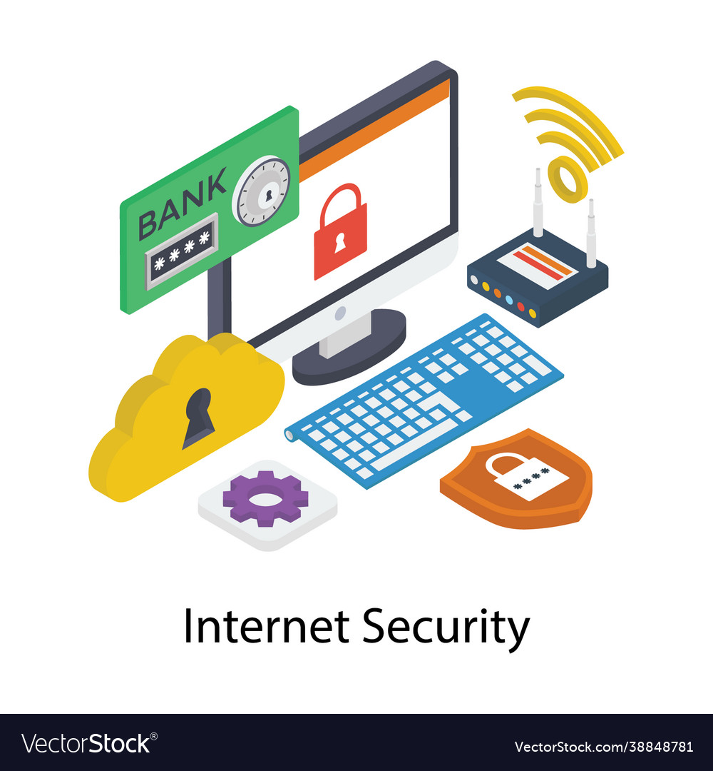 Internet security Royalty Free Vector Image - VectorStock