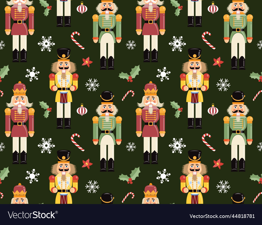 Nutcracker seamless pattern Royalty Free Vector Image