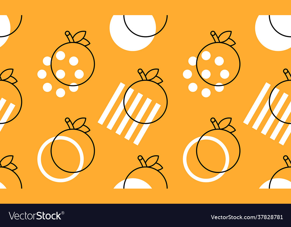 Orange seamless pattern Royalty Free Vector Image
