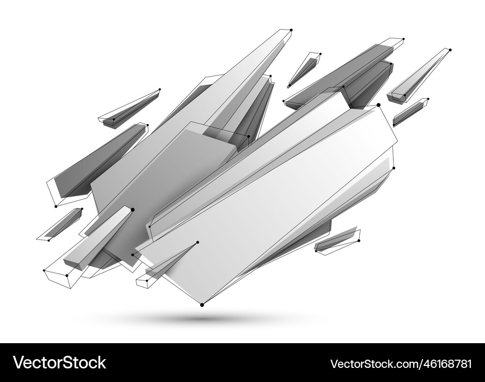 Polygonal form abstract design modern futuristic Vector Image