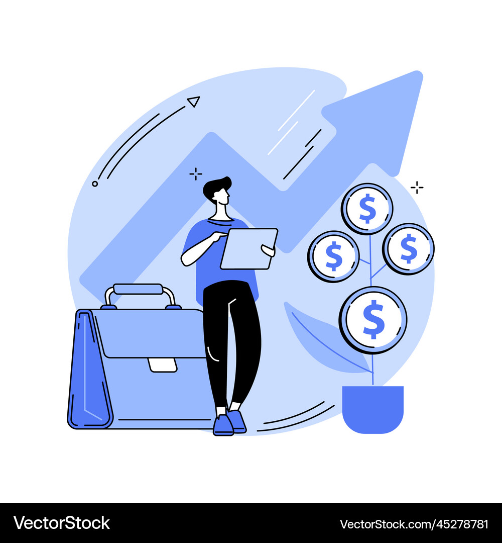Portfolio income abstract concept Royalty Free Vector Image