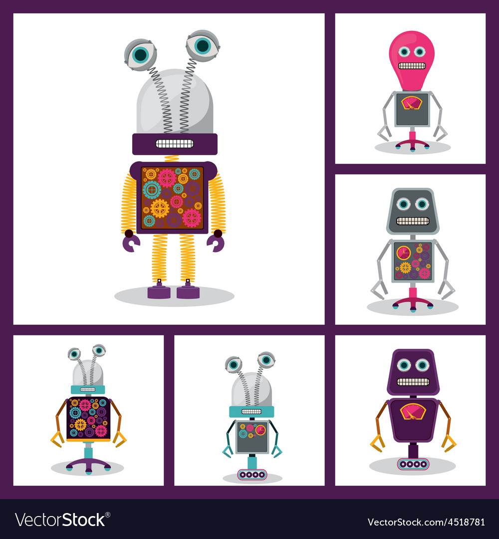 Robot design Royalty Free Vector Image - VectorStock