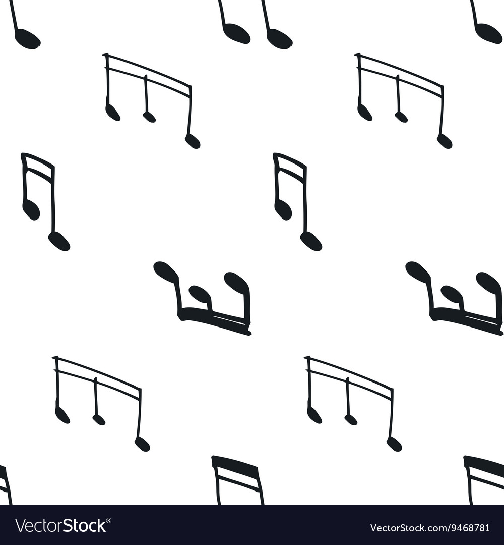 Seamless pattern with music notes Royalty Free Vector Image