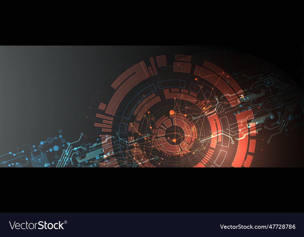 Abstract technology circuit board communication Vector Image