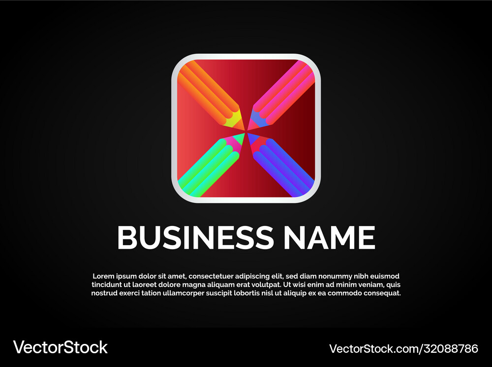 Colorful education logo template monogram letter x