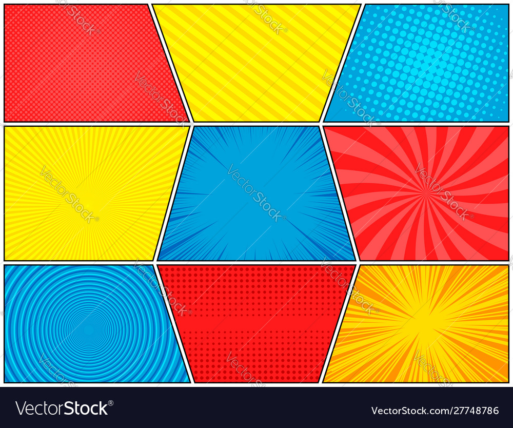 Comic frames composition Royalty Free Vector Image