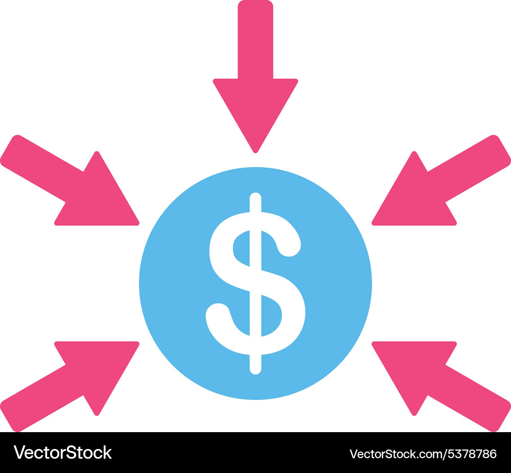 Income icon from Business Bicolor Set Royalty Free Vector
