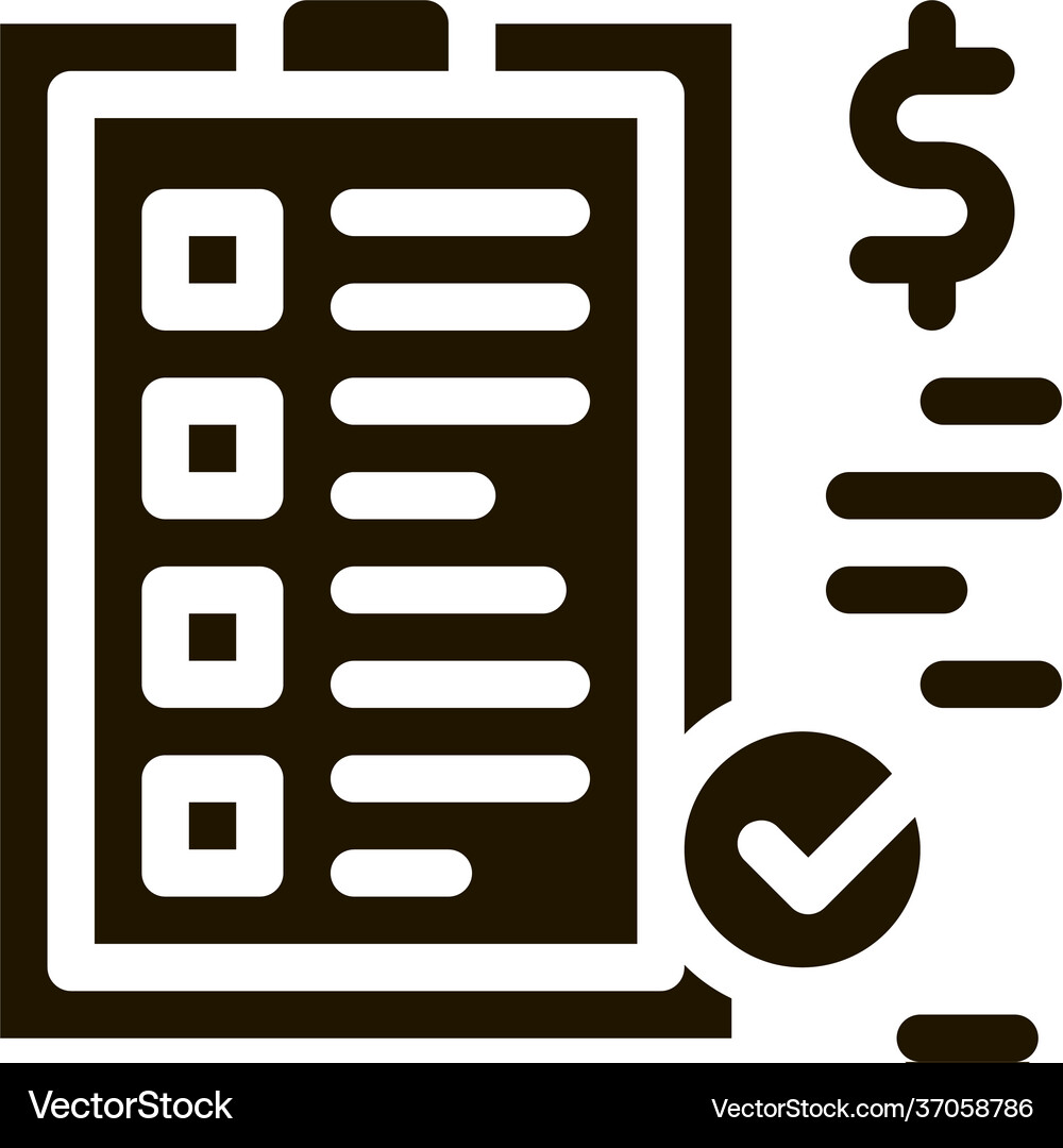 Investment matters icon glyph Royalty Free Vector Image