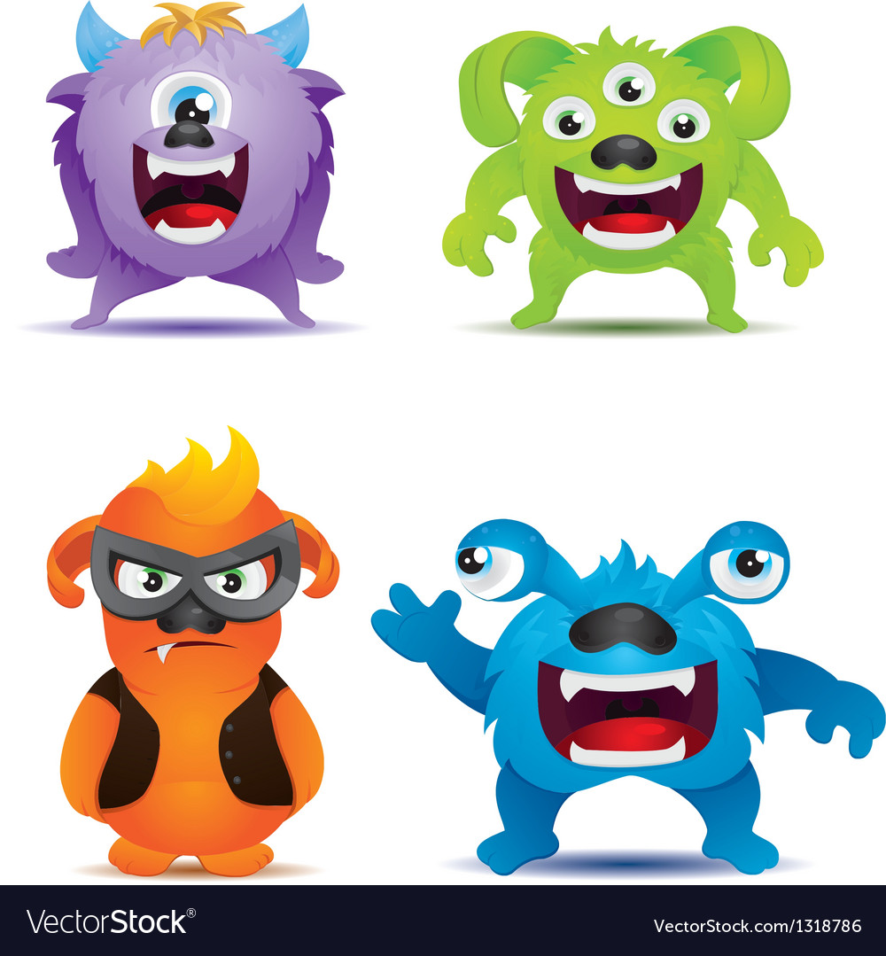 Monster Set Royalty Free Vector Image - VectorStock