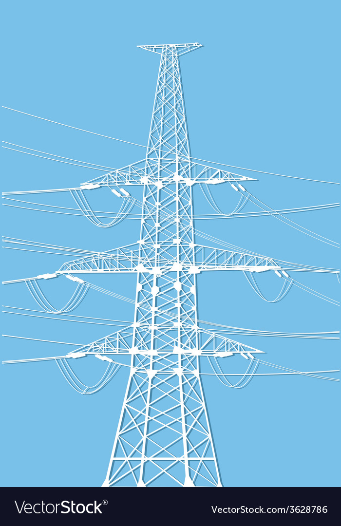 Power lines Royalty Free Vector Image - VectorStock