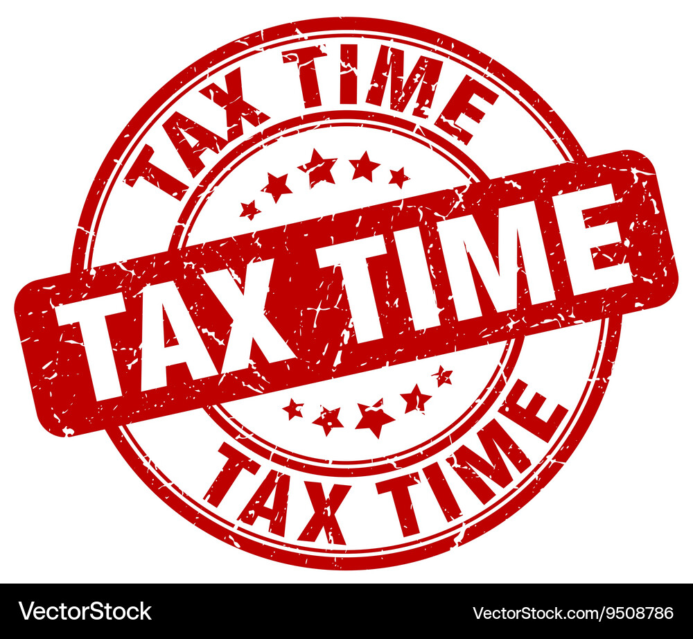 Tax time stamp Royalty Free Vector Image - VectorStock