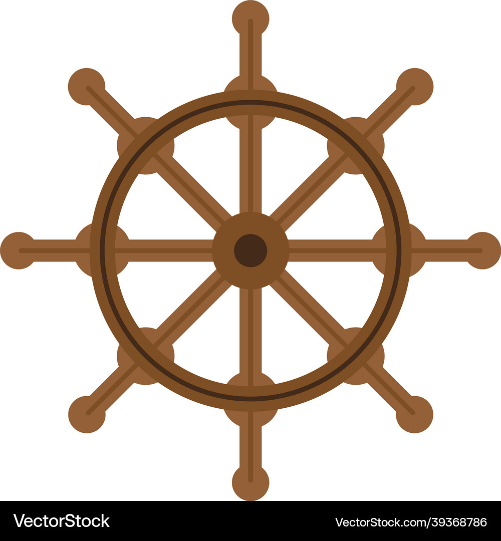 Wooden ship rudder Royalty Free Vector Image - VectorStock