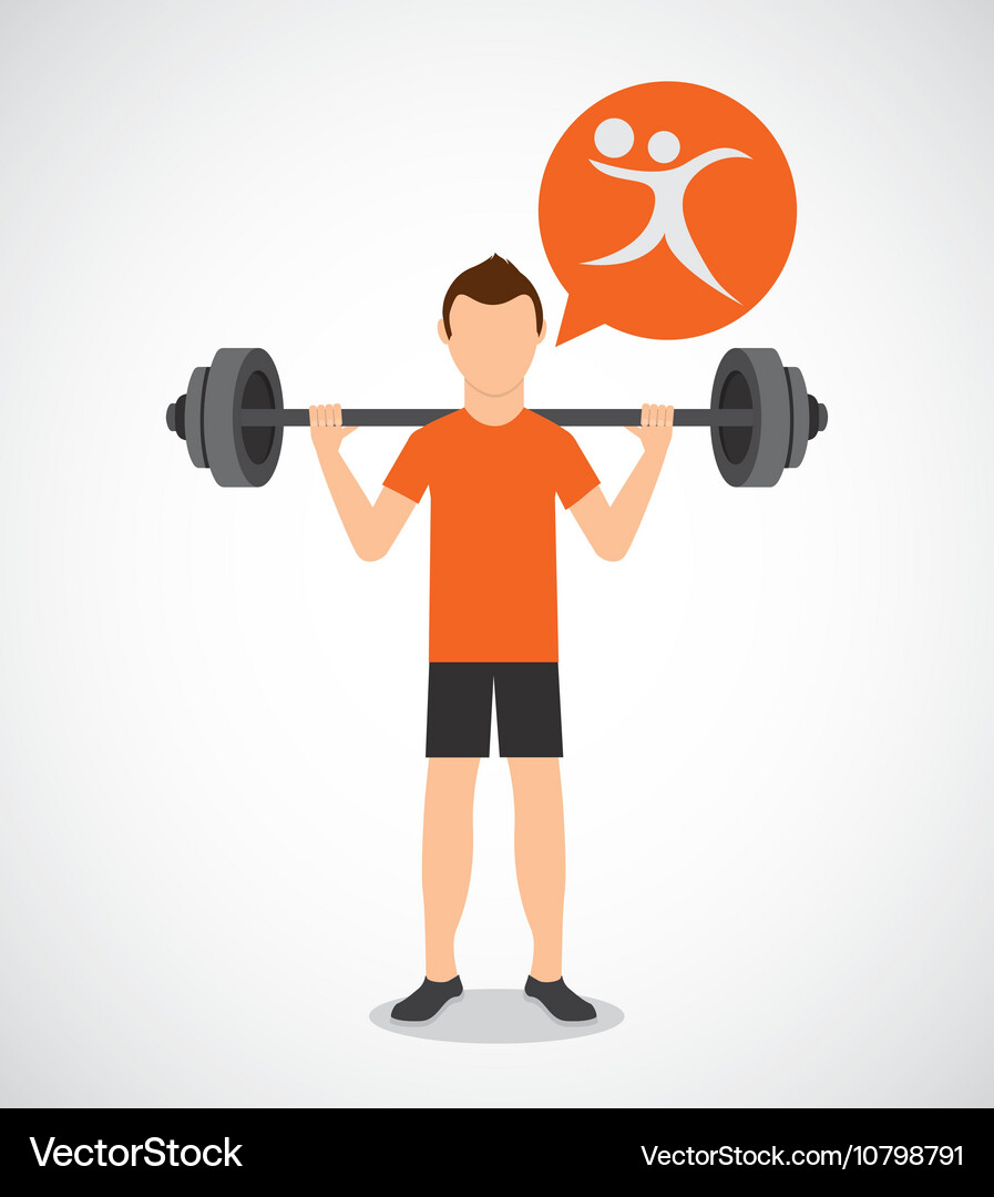 Athlete avatar with sport icon Royalty Free Vector Image