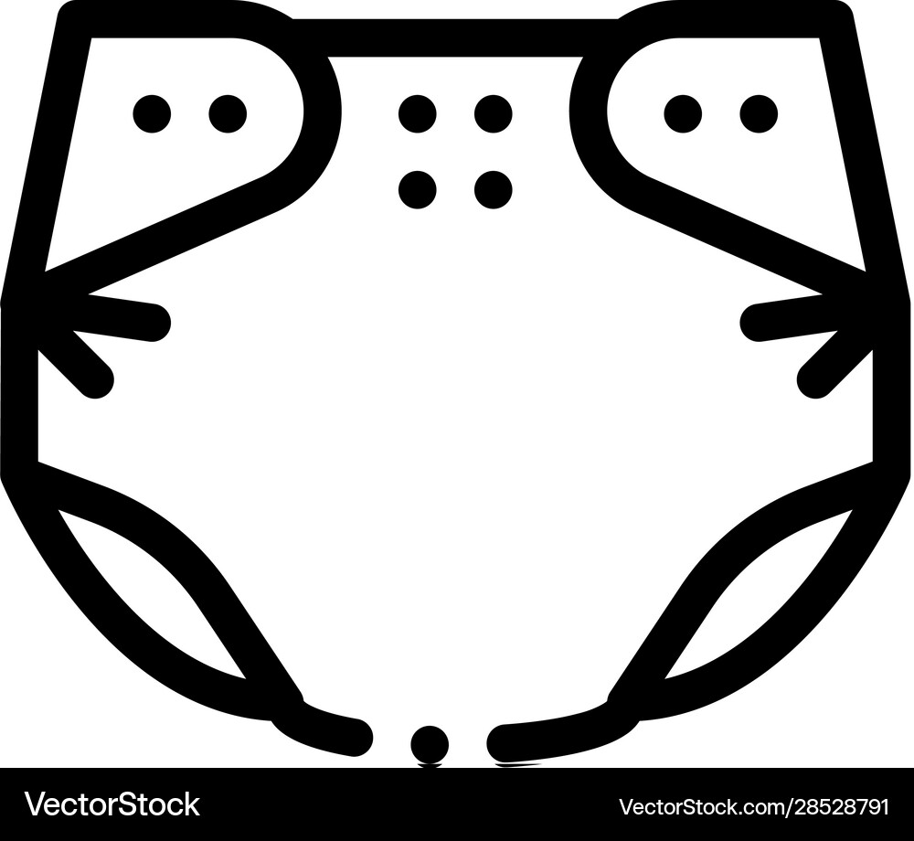 Childhood nappy icon outline Royalty Free Vector Image