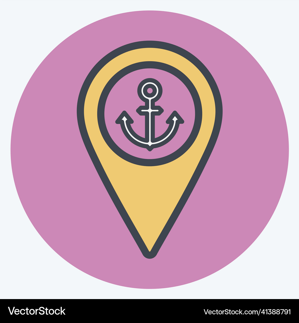 Icon shipping location - color mate style Vector Image