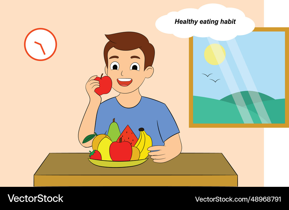 Image of good habits Royalty Free Vector Image