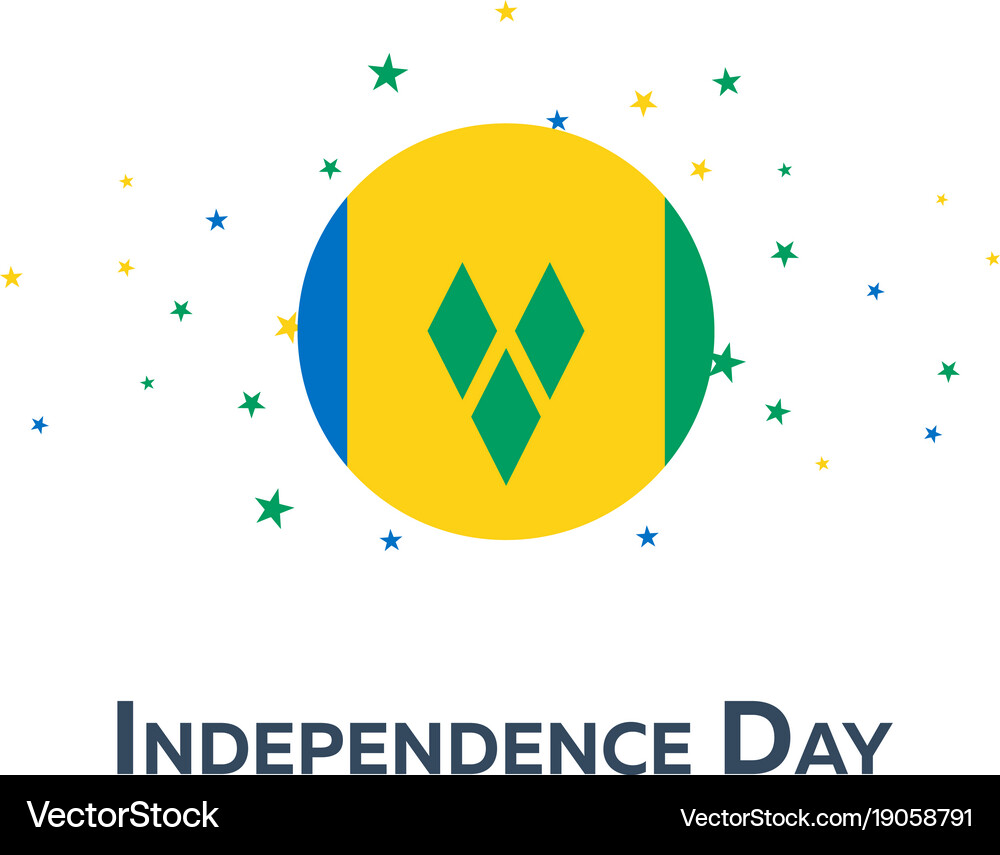 Independence day of saint vincent Royalty Free Vector Image