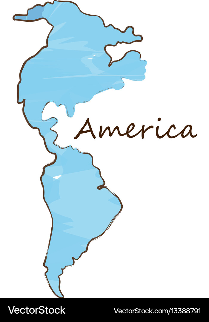 Isolated map of america Royalty Free Vector Image
