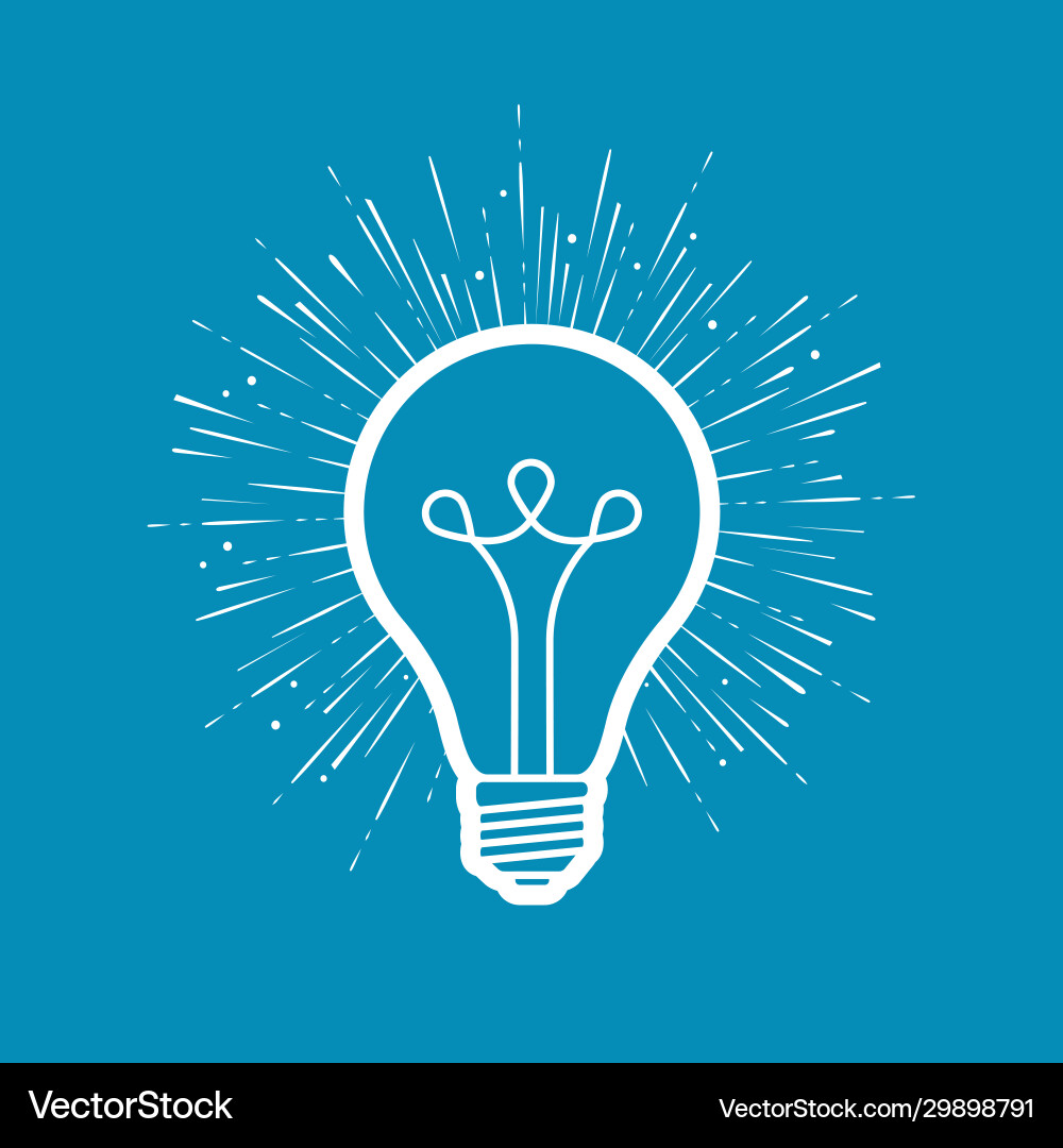 Light bulb electricity innovation idea symbol Vector Image