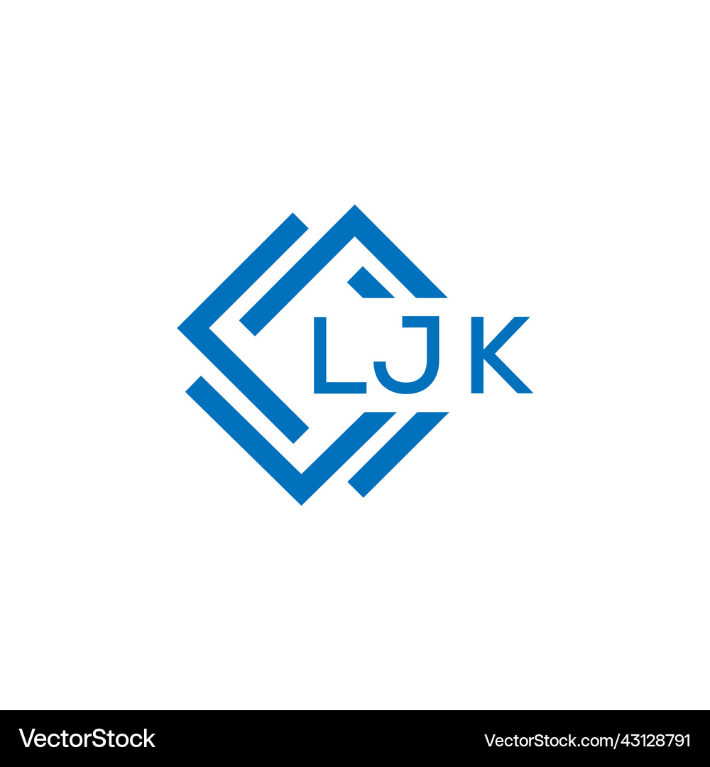Ljk letter logo design on white background Vector Image