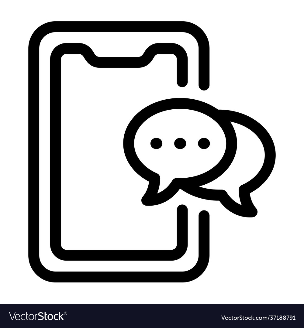 Mobile chat Royalty Free Vector Image - VectorStock
