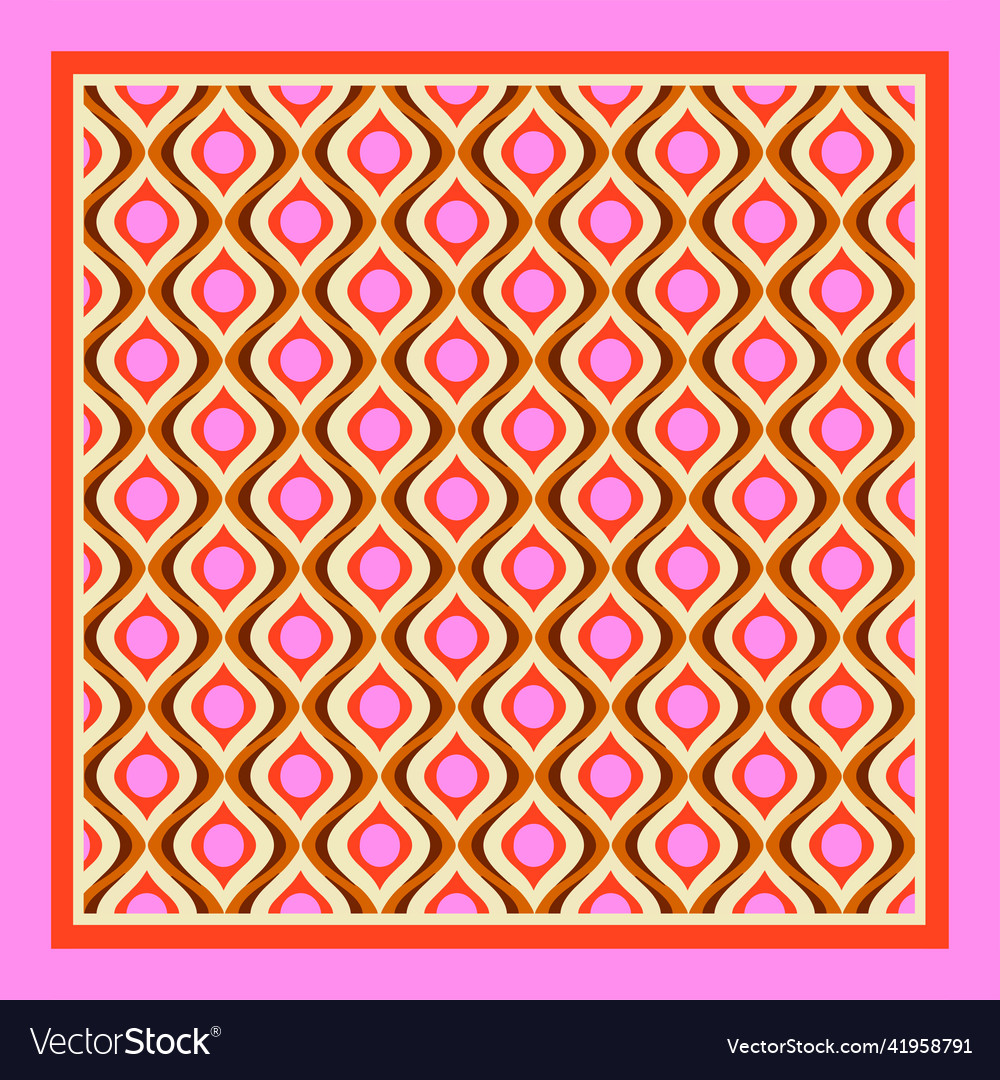 Retro scarf pattern Royalty Free Vector Image - VectorStock