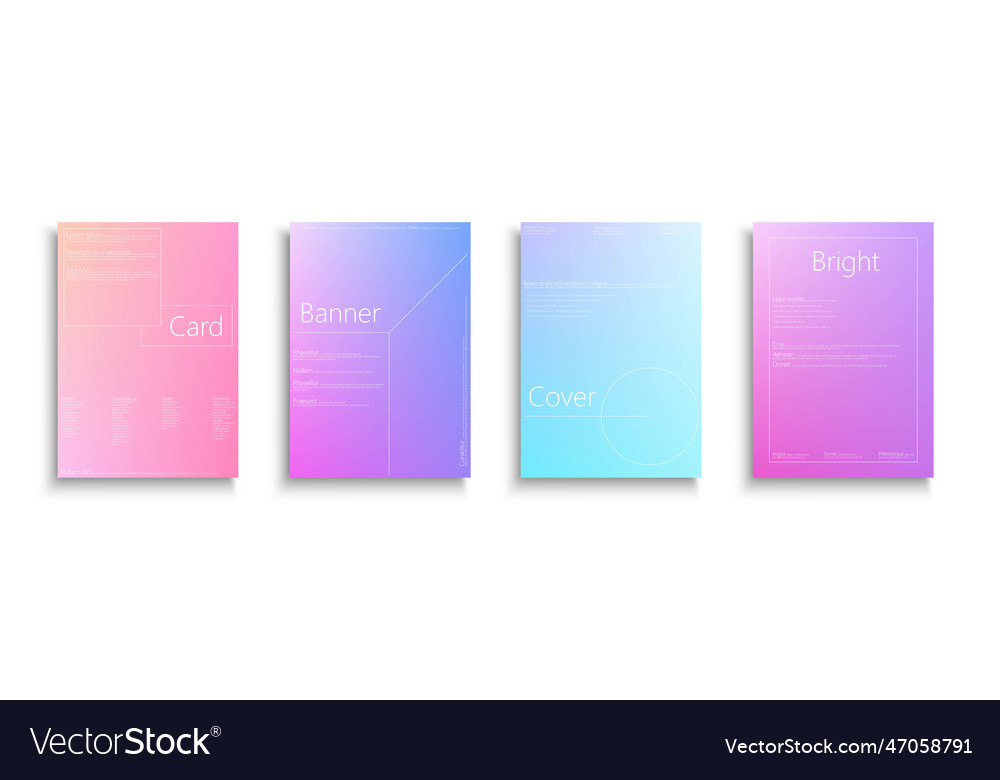 Set of colorful gradient covers templates Vector Image