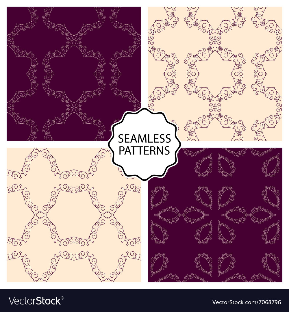 A set seamless patterns Royalty Free Vector Image