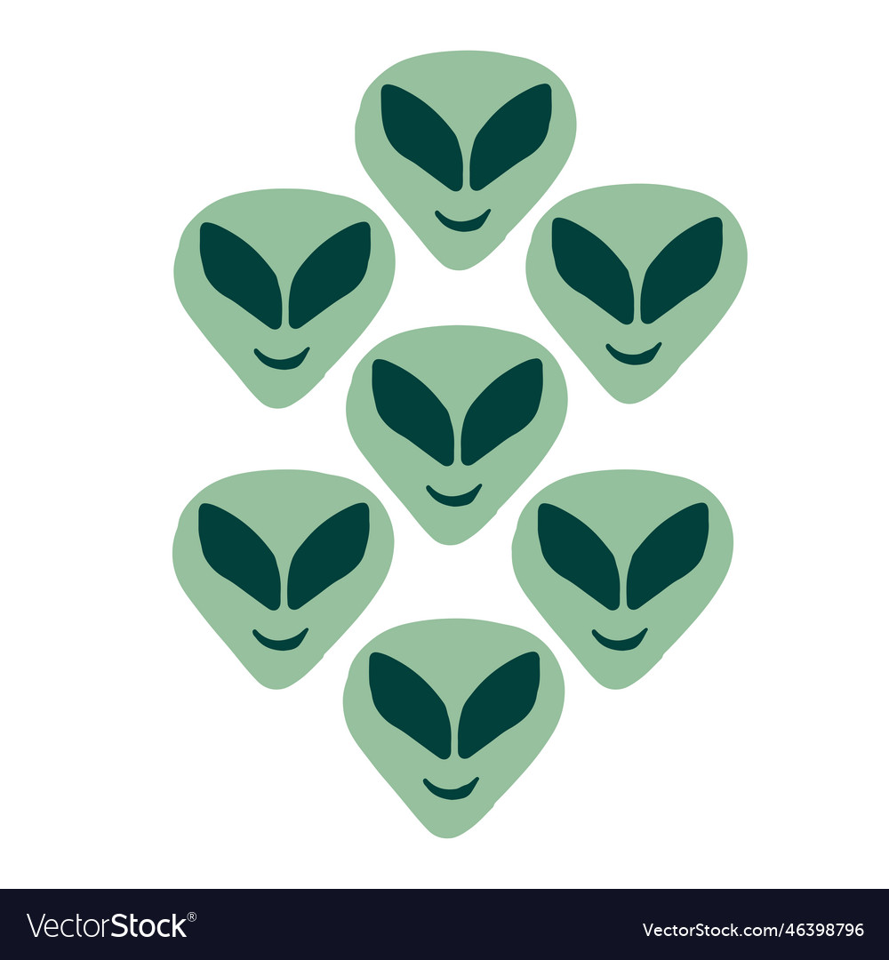 Alien head Royalty Free Vector Image - VectorStock