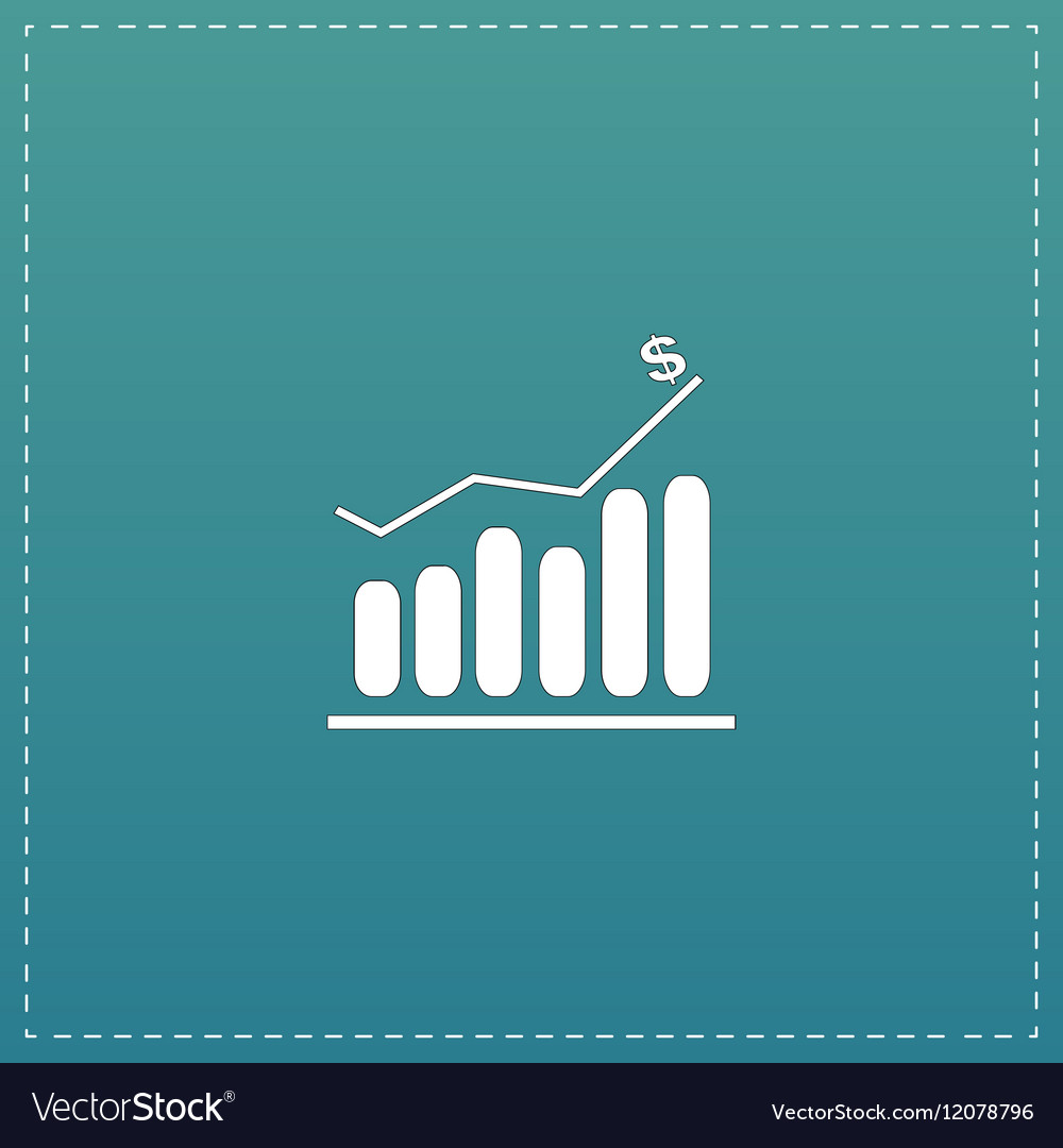 Graph flat icon Royalty Free Vector Image - VectorStock