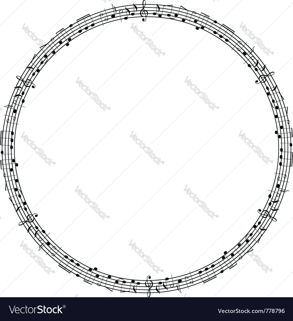 Musical Notes Frame Royalty Free Vector Image - VectorStock