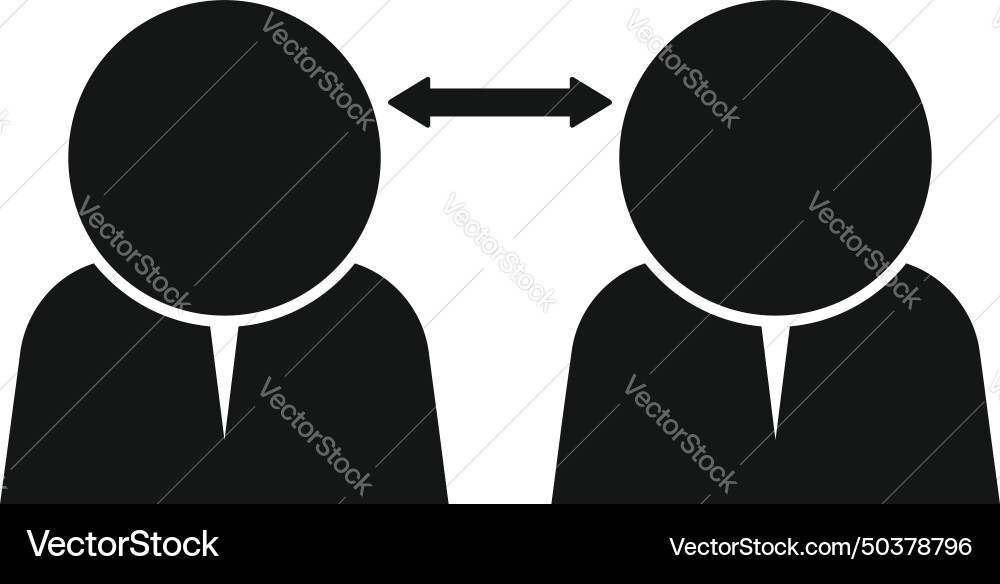 People prevention icon simple risk social Vector Image