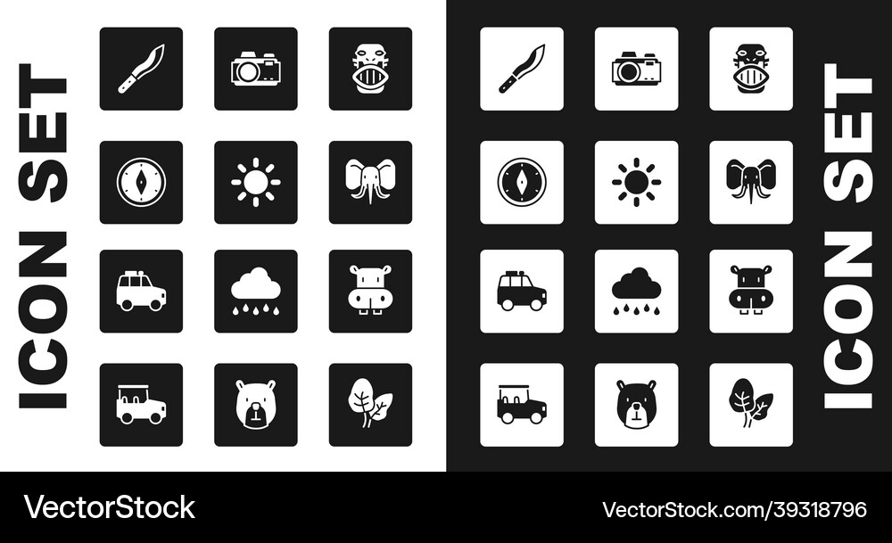 Set mexican mayan or aztec mask sun compass Vector Image