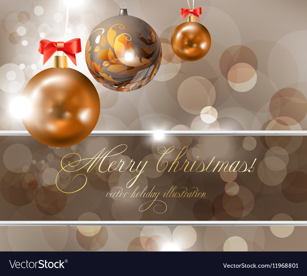 Christmas background with baubles Royalty Free Vector Image
