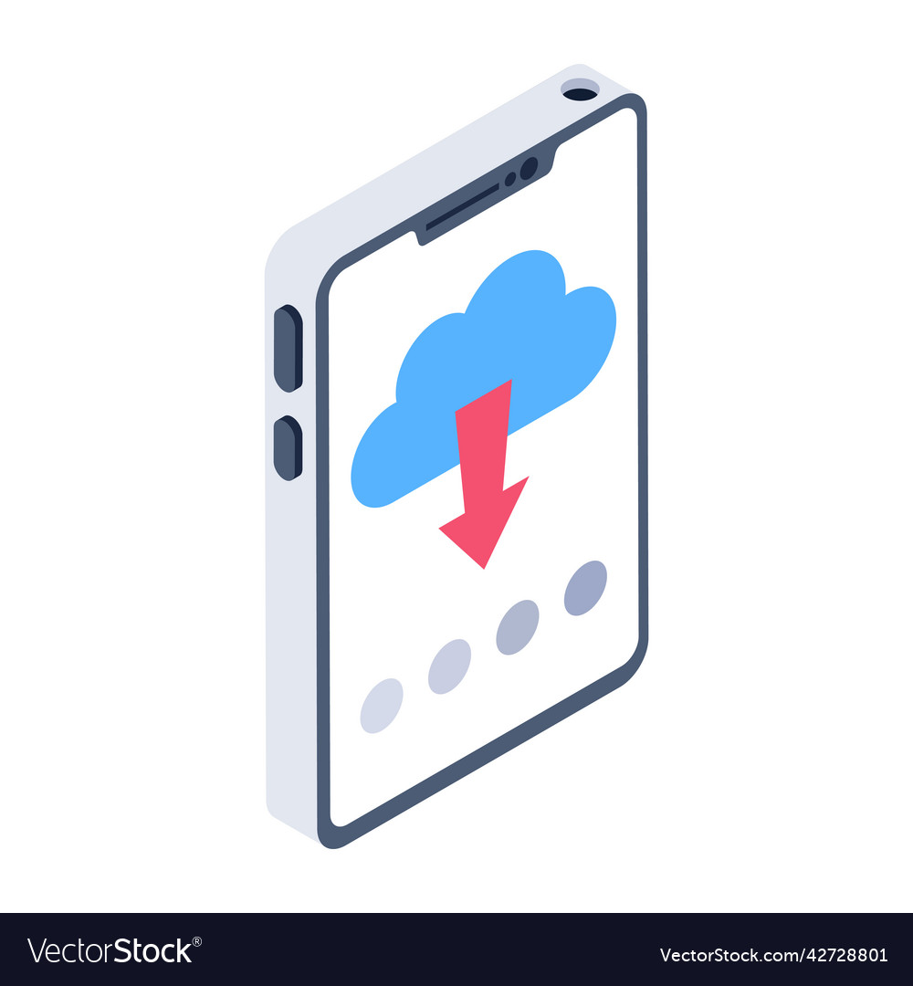 Cloud downloading Royalty Free Vector Image - VectorStock