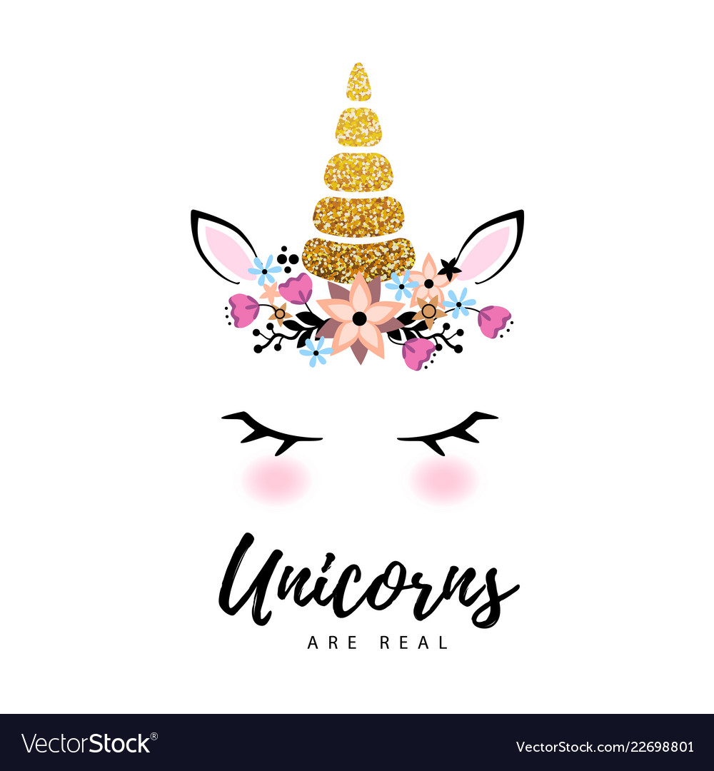 Fantasy animal horse unicorn Royalty Free Vector Image