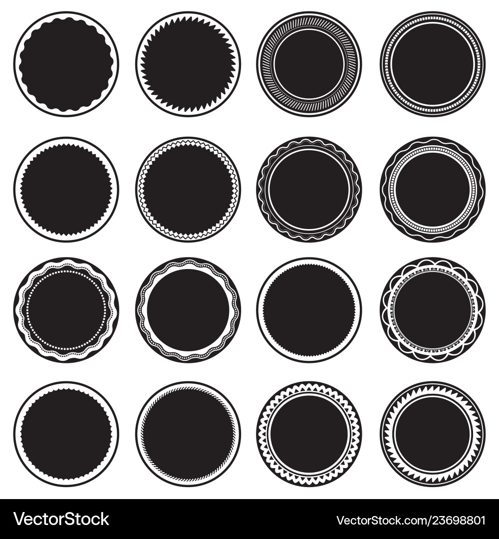 Frame labels isolated set ornamental vintage Vector Image
