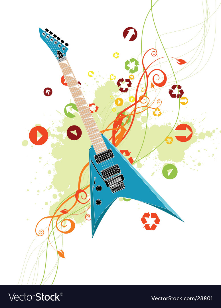 Guitar Royalty Free Vector Image - VectorStock