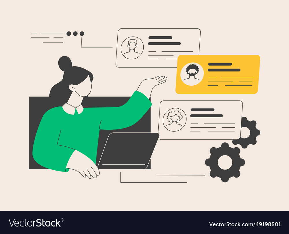 Human resources abstract concept Royalty Free Vector Image