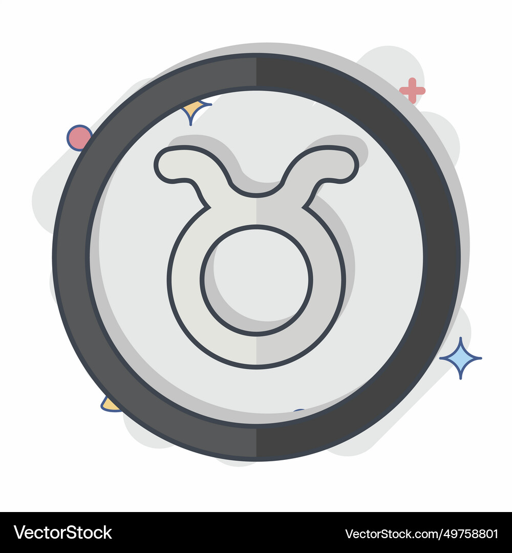 Icon taurus related to horoscope symbol comic Vector Image