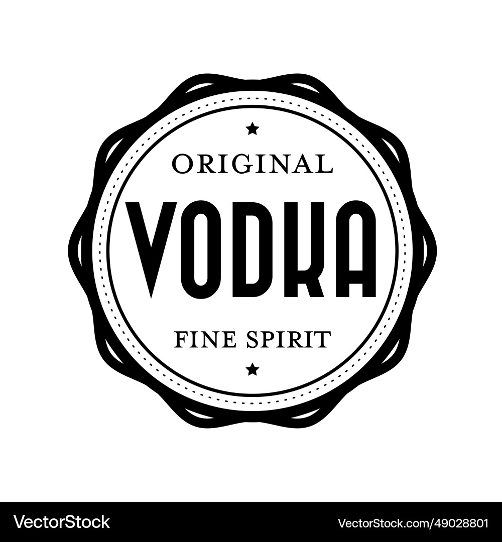 Original vodka vintage stamp Royalty Free Vector Image