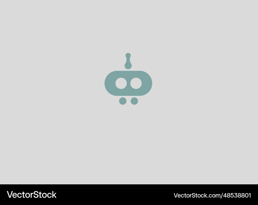 Robotics logo made in a minimalist style Vector Image