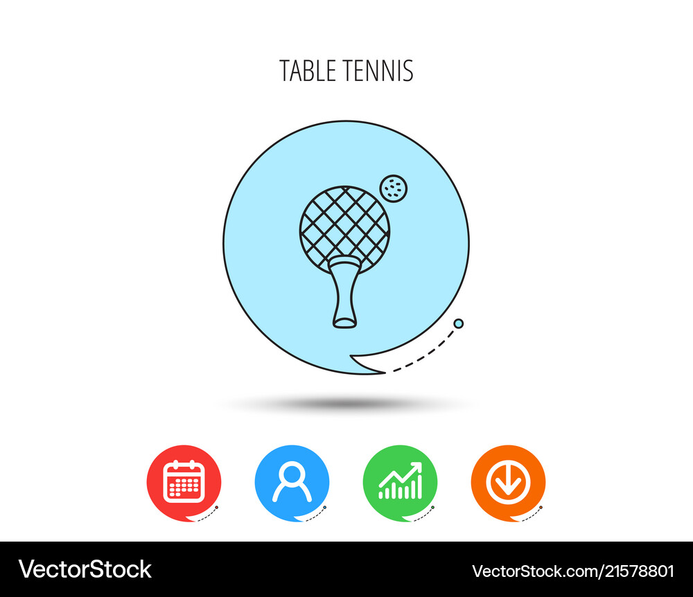 Table tennis icon ping pong sign Royalty Free Vector Image
