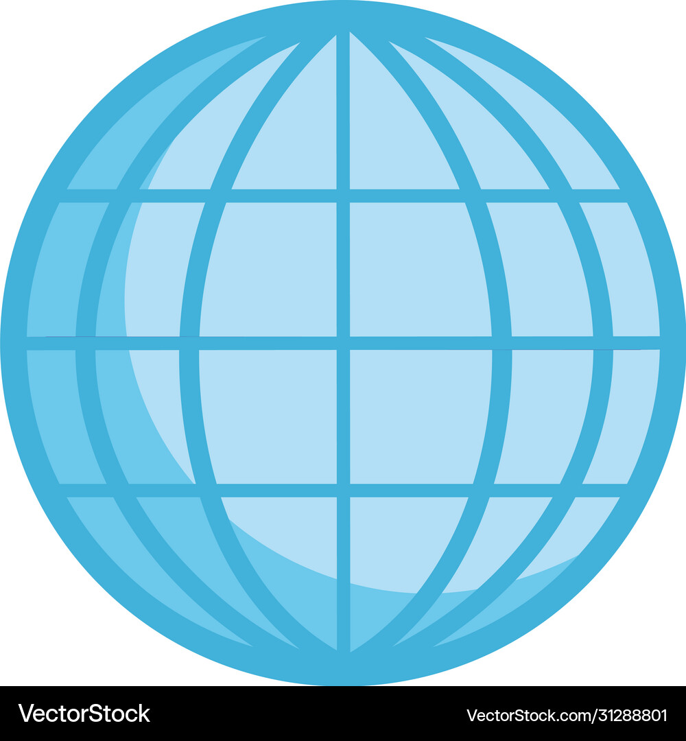 World globe map geografy isolated icon design Vector Image