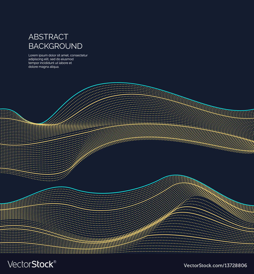 Abstract background with a dynamic waves and Vector Image