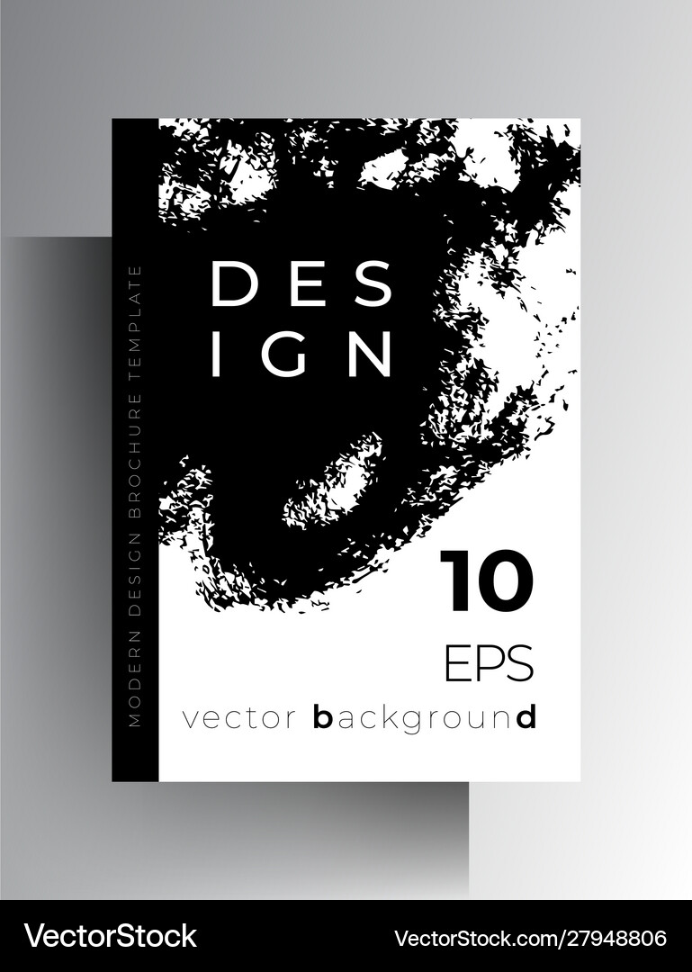 Black and white design template poster cover Vector Image