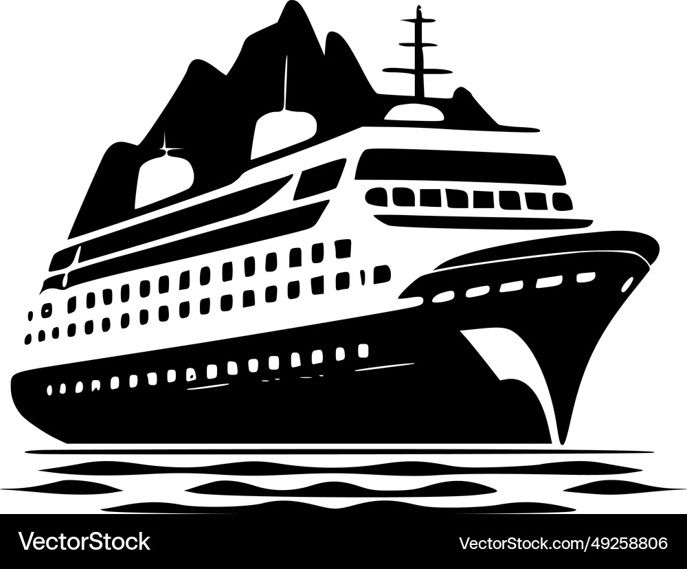 Cruise - minimalist and simple silhouette Vector Image